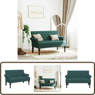 vidaXL vidaXL Sitzbank mit Rückenlehne Dunkelgrün 120x62x75,5 cm Stoff