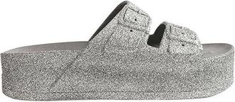 Cacato&egrave;s Sandales compens&eacute;es Femme Caipirinha Glitter Taille 39/40 Couleur Cool Grey