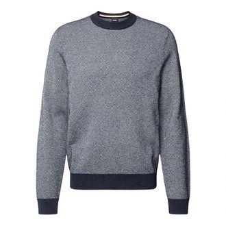 HUGO BOSS Rundhals-Strickpullover - - Knitwear - Herren - Blau - S