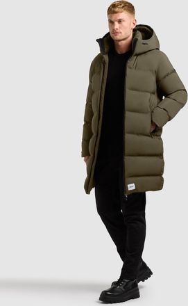 Khujo Steppmantel KHUJO CAIUS3, Herren, Gr. XL, grün (light moss grün), 100% Nylon, unifarben, eingesetzt elastischer Bund mit Windstopper, Mäntel Steppmant