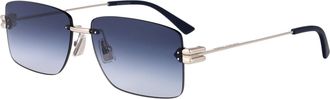 Bottega Veneta BV1126S Metal Frame Sunglasses - Silver