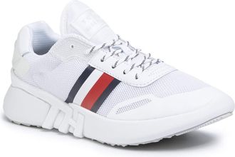 Tommy Hilfiger Tommy Sporty Branded Runner, Sneaker, Weiß (White Ybs), 40 EU (6.5 UK)