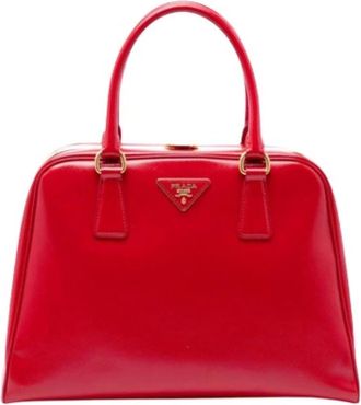 Prada Sac &agrave; main Pre-owned Pyramid Frame - Femme - Pre-owned - Rouge - Taille: ONE Size