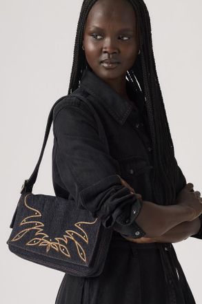 Levi's Brannan Schultertasche - Damen - Schwarz / Schwarz