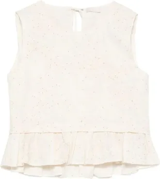 Liu Jo Femme, Tops, Beige, Taille: 38 FR Floral Sequin Blouse