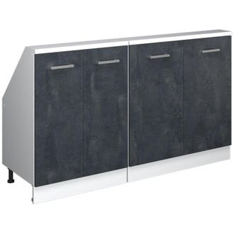 Vicco Ensembles de meuble de rangement sous pente Rion, noir b&eacute;ton/blanc, Lot de 2, Vicco