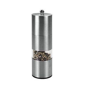 Metaltex 252832010 Gewürzmühle 16 cm mit Keramikmahlwerk, Edelstahl/Acryl, Silber