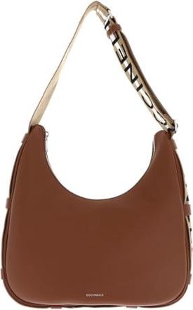 Coccinelle sac à épaule Raquel Handbag Double Grainy Leather Cognac/Noir brun