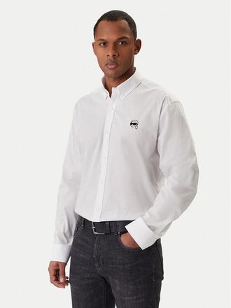 Karl Lagerfeld Hemd 605912 561600 Wei&szlig; Regular Fit