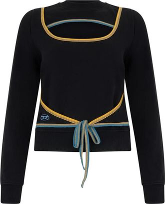 Diesel Femme, Sweatshirts et sweats &agrave; capuche, Noir, Taille: 38 FR Square Neck SweaT-shirt