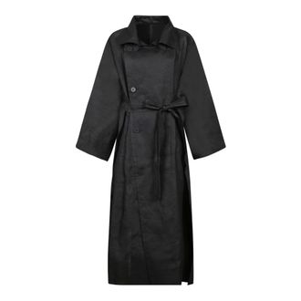 Issey Miyake Hempen Coat - - Coats - Herren - Schwarzk - M