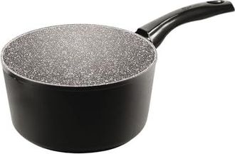 Aeternum Y0E6C10160 Black Pearl Induction Stielkasserolle 16 cm, induktionsgeeignet, Aluminium