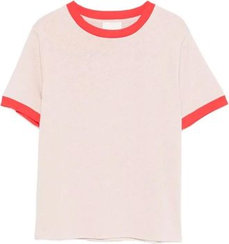 A.P.C. A.p.c., Femme, Tops, Rose, Taille: 38 FR Contrast T-Shirt