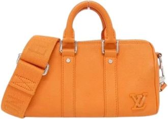 Louis Vuitton Pre-owned LV Aerogram Calf Boston Bag - Femme - Pre-owned - Orange - Taille: ONE Size