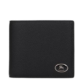 Burberry Hommes Portefeuille en cuir noir