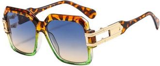 Generic Lunettes de soleil surdimensionnées pour femme - Lunettes de soleil vintage UV400 - Vert - Taille unique 2026