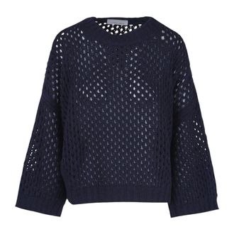Liviana Conti Pull &agrave; col rond - Femme - Pulls - Bleu - Taille: 38 FR