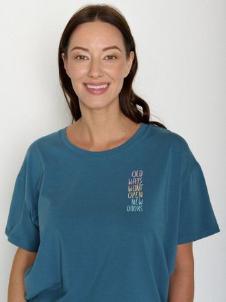 Greenbomb T-Shirt Feel Old Ways (1-tlg., 1) lockerer Schnitt, leichter Fall, vorne k&uuml;rzer als hinten