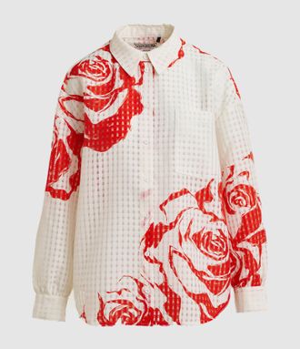 Essentiel Chemise Jorange Orange Blanc