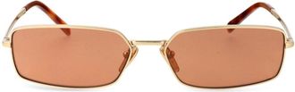 Prada Sonnenbrille mit eckigem Gestell - Gold