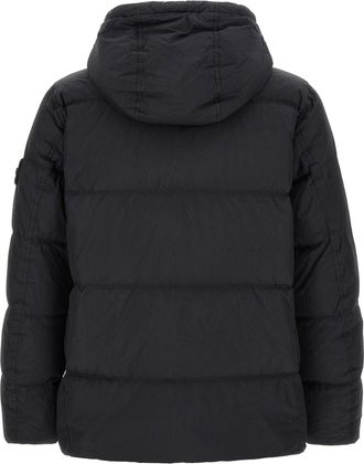 Stone Island Ruffled-Texture Quilted Down Jacket - Black