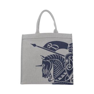 Burberry Mittelgro&szlig;e Canvas-Tote Bag mit EKD - - Bags - unisex - Grau - ONE SIZE