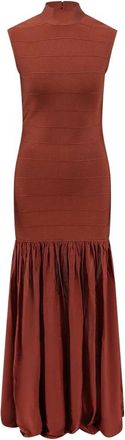 Retrof&ecirc;te Zosima Langes Viskosekleid - - Dresses - Damen - Braun - S