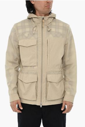 Woolrich Nylon Stretch Utility Jacket With Hood size Xxl