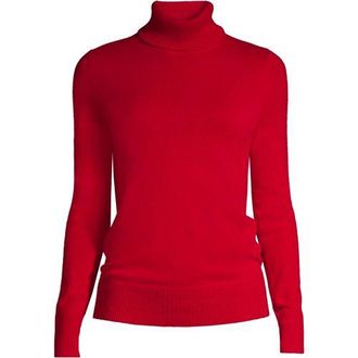 Lands End Rollkragen-Pullover aus Kaschmir, Damen, Größe:32-34 regular, Rot, Kaschmir, by Lands End