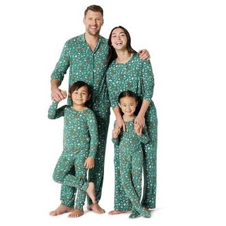 Amazon Essentials x Sofia Grainge Ensembles de Pyjamas de Noël Assortis pour la Famille Homme, Violet Jaspé Grisé Holiday, XS