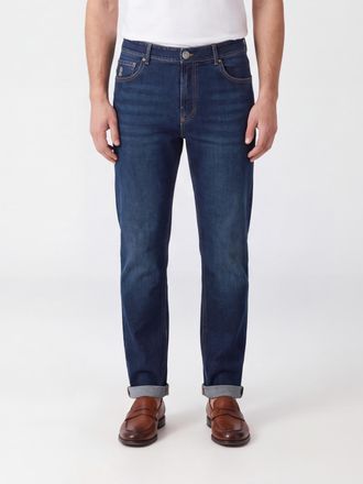 Brunello Cucinelli Jean slim taille mi-haute en denim de coton