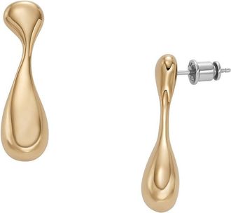 Skagen Damen-Hängeohrringe Liquid Metal Edelstahl goldfarben, SKJ1772710