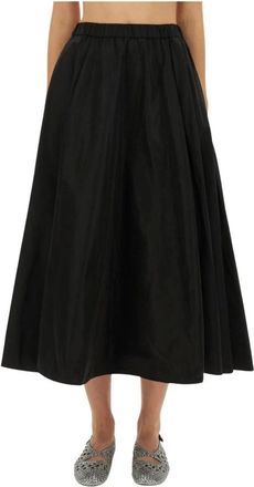 Aspesi Femme, Jupes, Noir, Taille: 38 FR Jupe Midi &Agrave; Plis