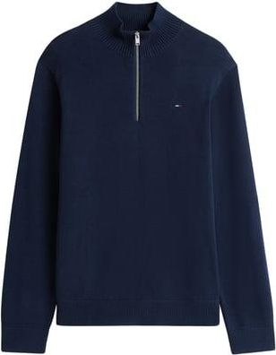 Tommy Hilfiger Pull slim zipp&eacute; l&eacute;ger en coton