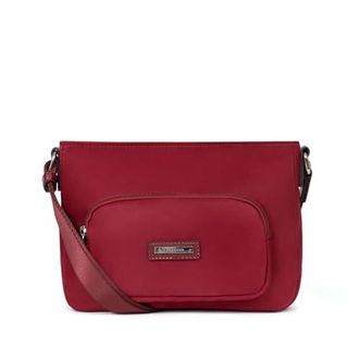 Pellet Sac port&eacute; travers - Compatible t&eacute;l&eacute;phone portable - Pour Femme - Collection Axelle - Carmin Mati&egrave;re d&eacute;perlante