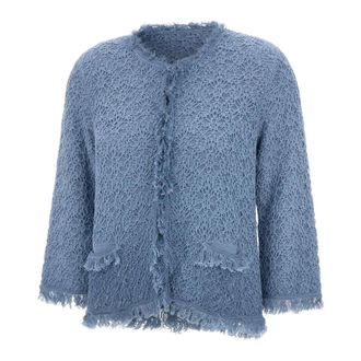 KANGRA Femme, Pulls, Bleu, Taille: 40 FR Cardigan