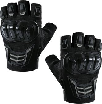 Generic Handschuhe | Fahrradhandschuhe - Fingerlose Verst&auml;rkung rutschfest f&uuml;r Outdoor Sport Wandern Fahren Motorrad
