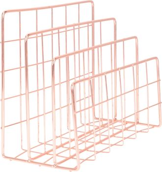 Aboofan Metall Briefhalter Posthalter Schreibtisch Organizer Modernes Design Rosegold Kleiner Mail Sorter Ablage f&uuml;r B&uuml;ro Zuhause