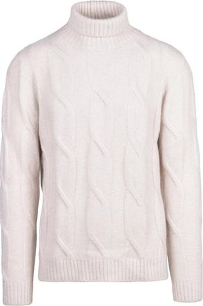 Eleventy Homme, Pulls, Blanc, Taille: XL Pull à Col Roulé