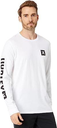 Hurley Evd The Box Ls T-Shirt, Blanc, S Homme