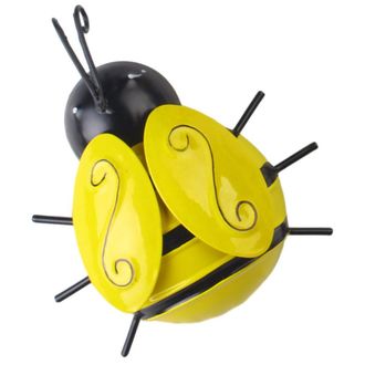 OSALADI 3D Bienen Wandkunst aus Schmiedeeisen f&uuml;r Garten Terrasse und Innenbereich Kreative Metall Wanddekoration H&auml;ngedekor f&uuml;r Z&auml;une und W&auml;nde