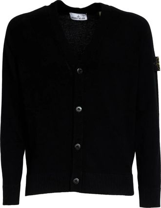 Stone Island Homme, Pulls, Noir, Taille: L Pull Élégant Nero Aw25