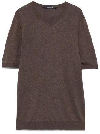 Tagliatore t-shirt en soie - Marron