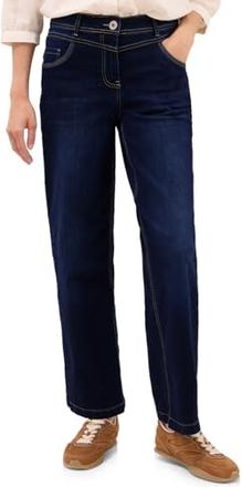 Cecil 3716113 Jean à Jambes Larges, Bleu foncé délavé, 31W / 30L Femmes