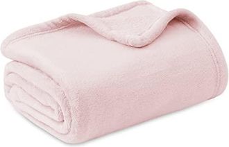 Bedsure Plaid Couverture Polaire Douillette - Plaid Polaire Douce et Chaude 150 x 200 cm, Couverture de Canapé XL, Grand Jeté de Canapé en Flanelle, Rose