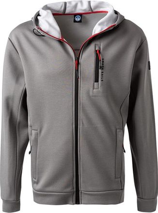 North Sails Herren Sweatjacke grau unifarben