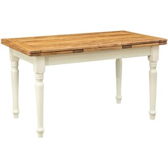 Biscottini International Biscottini - Table en bois massif 140x80 Table de cuisine de salle &agrave; manger Table extensible Table rectangulaire country Made in Italy