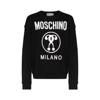 Moschino Schwarzer Hoodie MIT Weissem Print - - Sweatshirts & Hoodies - Herren - Schwarzk - M