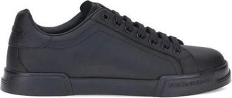 Dolce & Gabbana Homme, Chaussures, Noir, Taille: 45 EU Baskets Cuir Bas