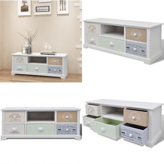 vidaXL Vidaxl - TV-Schrank Franz&ouml;sischer Stil Holz - Holz M&ouml;bel - Lowboard - tv Stand - Franz&ouml;sischer Landhausstil - Vintage Deko - Home & Living